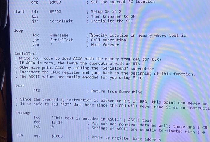 Solved The 68HC11 can send and receive information using a | Chegg.com