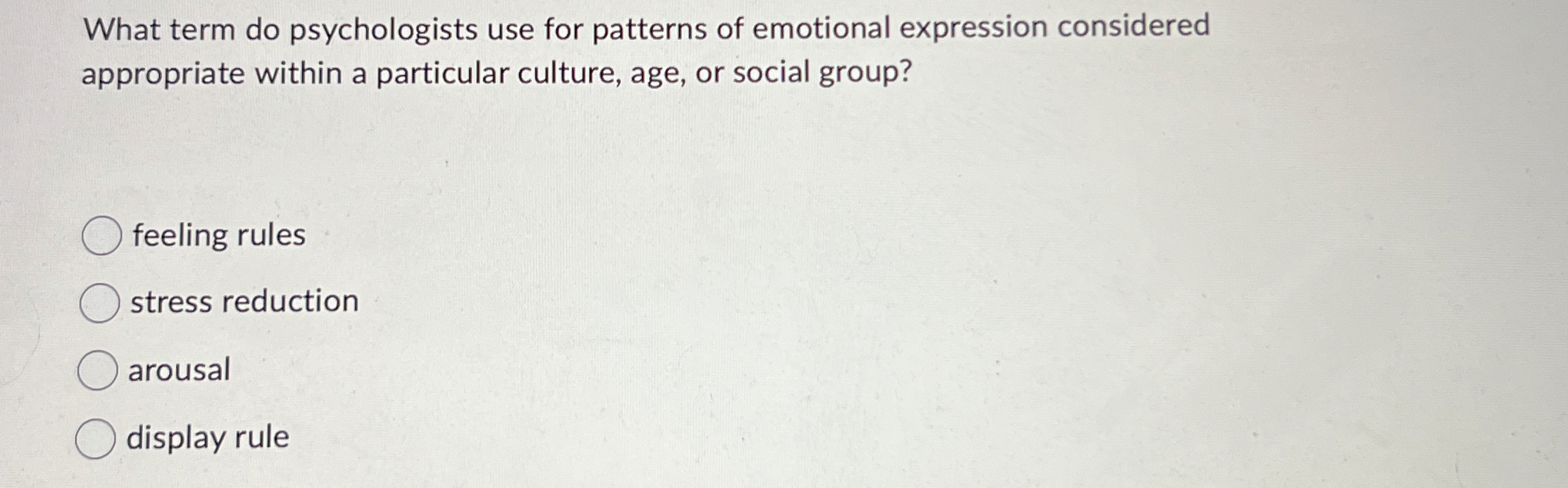 Solved What term do psychologists use for patterns of | Chegg.com
