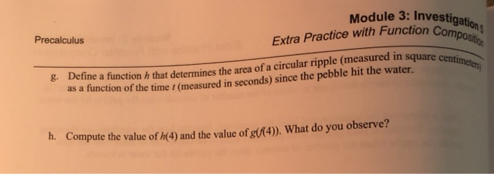 Solved Precalculus Module 3 Investigation 5 Extra Practice