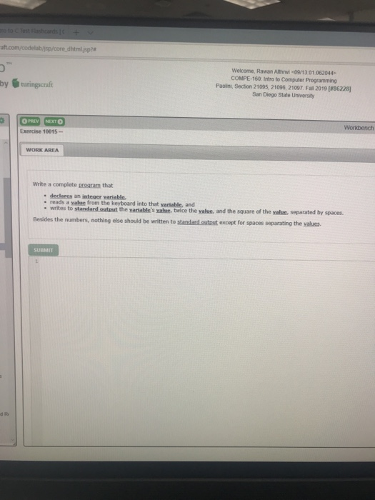 Solved aft.com/codelab/p/core dhtml? by turing craft | Chegg.com