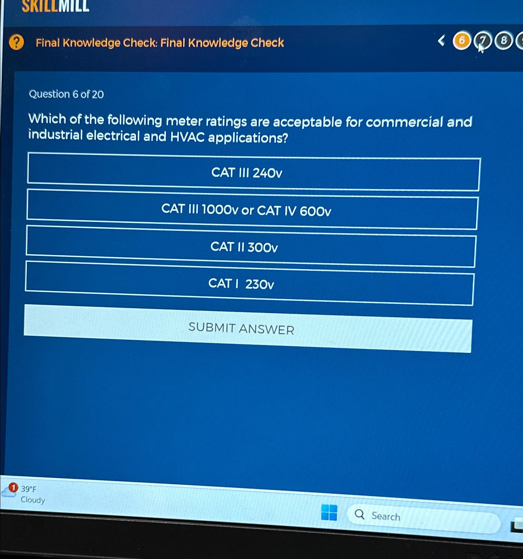 Solved STIILMILLFinal Knowledge Check: Final Knowledge | Chegg.com