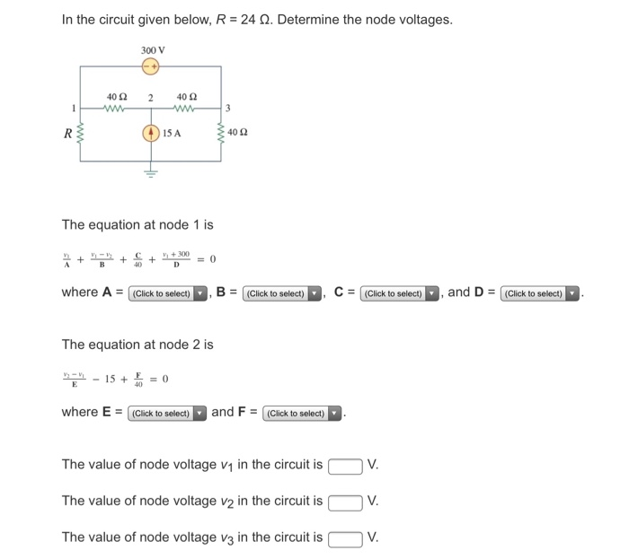 Solved In the circuit given below, R = 24 Q. Determine the | Chegg.com