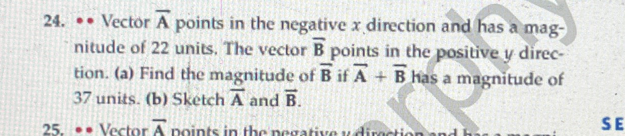 Solved Vector vec(A) ﻿points in the negative x ﻿direction | Chegg.com