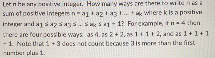 Solved Let n be any positive integer. How many ways are | Chegg.com
