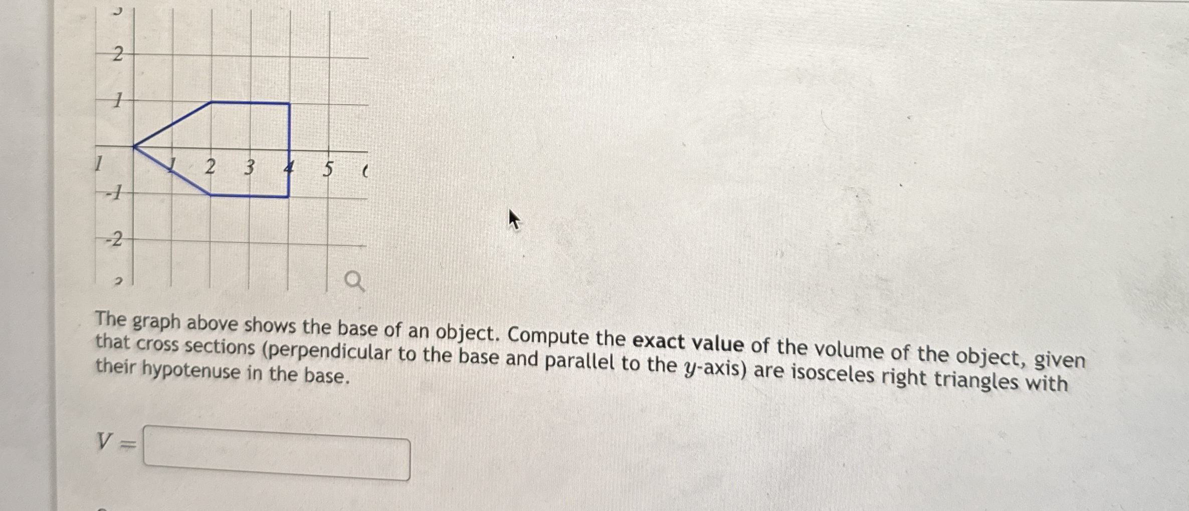 The graph above shows the base of an object. Compute | Chegg.com