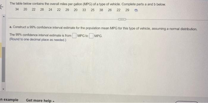 Solved a. Construct a 99\% confidence interval estimate for | Chegg.com
