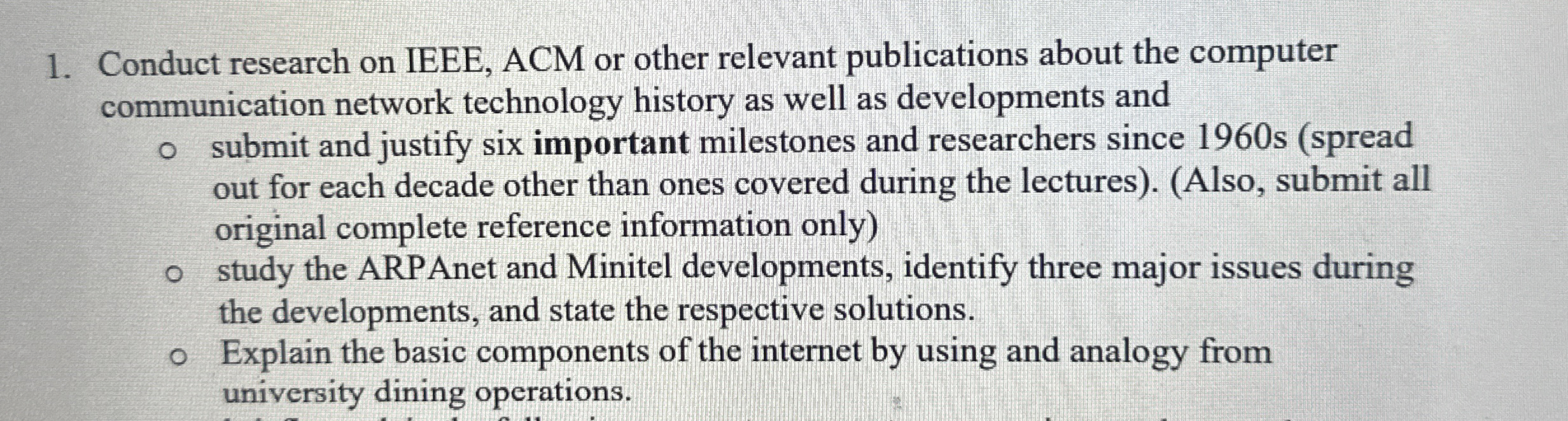 Conduct research on IEEE, ACM or other relevant | Chegg.com