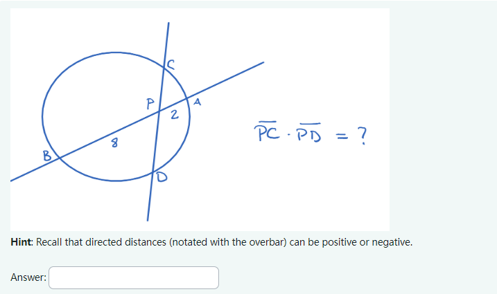 Solved Hint: Recall that directed distances (notated with | Chegg.com
