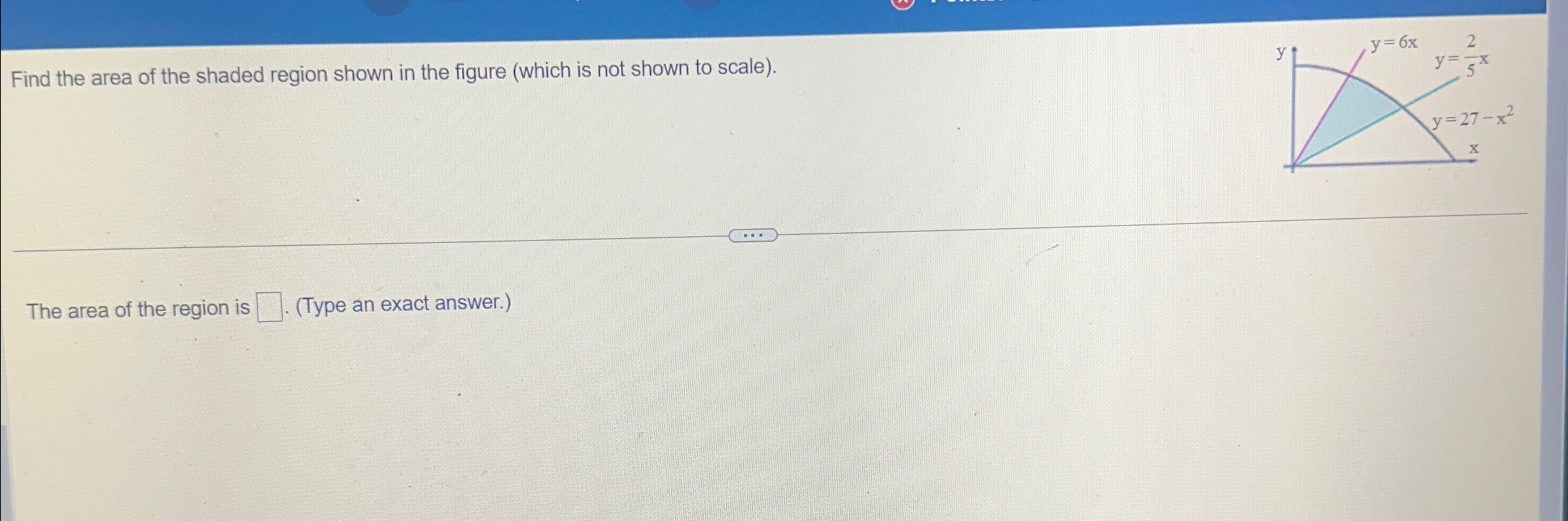 Solved Find the area of the shaded region shown in the | Chegg.com