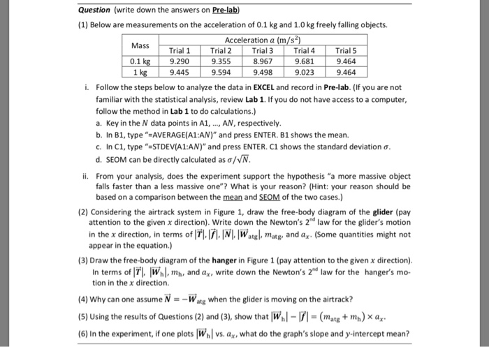 Solved Question (write down the answers on Pre-lab) (1) | Chegg.com