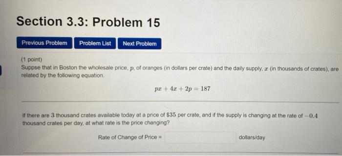 Solved Section 3.3: Problem 15 Previous Problem Problem List | Chegg.com
