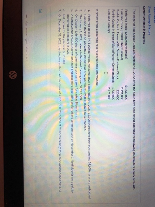 Solved Show Attempt History Current Attempt in Progress The | Chegg.com