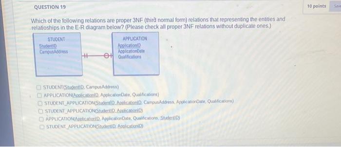 Solved Which of the following relations are proper 3NF | Chegg.com