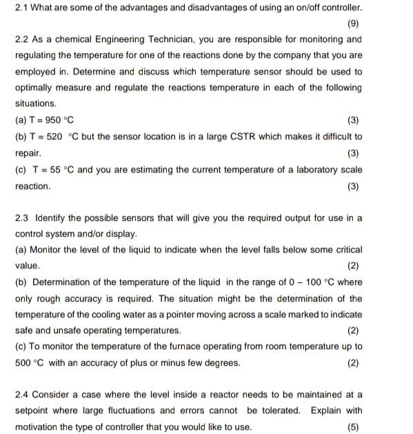 Solved 2.1 What are some of the advantages and disadvantages | Chegg.com