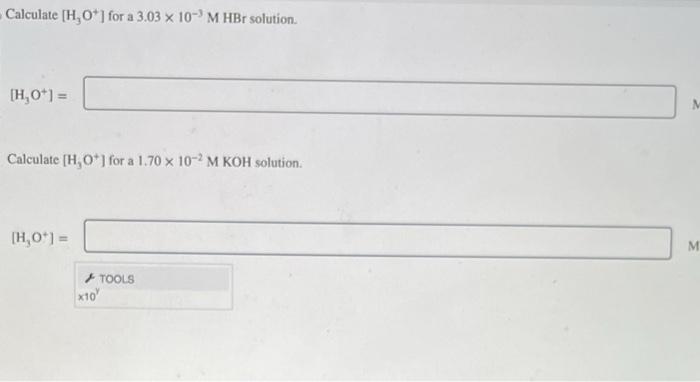 Solved Calculate [H3O+]for a 3.03×10−3MHBr solution. | Chegg.com
