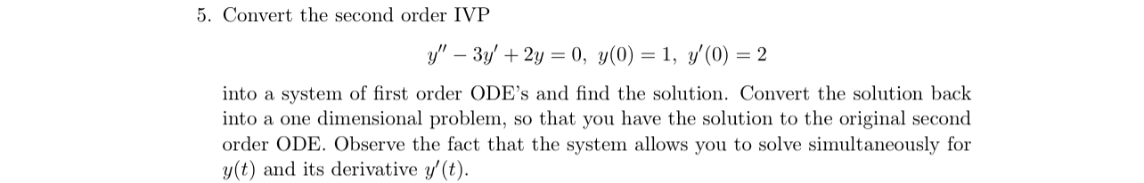 Solved Convert the second order | Chegg.com