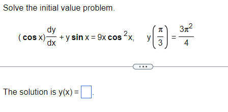 Solved Solve the initial value | Chegg.com