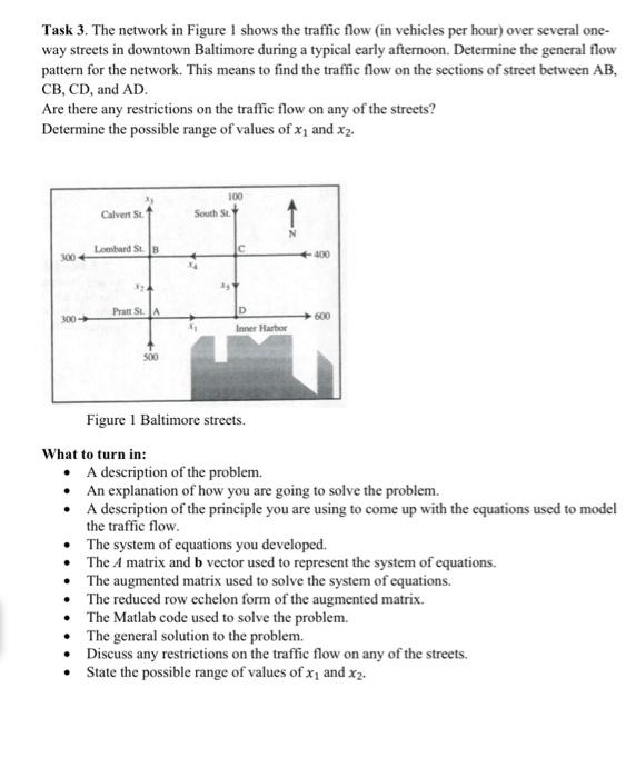 Solved Task 3. The network in Figure 1 shows the traffic | Chegg.com
