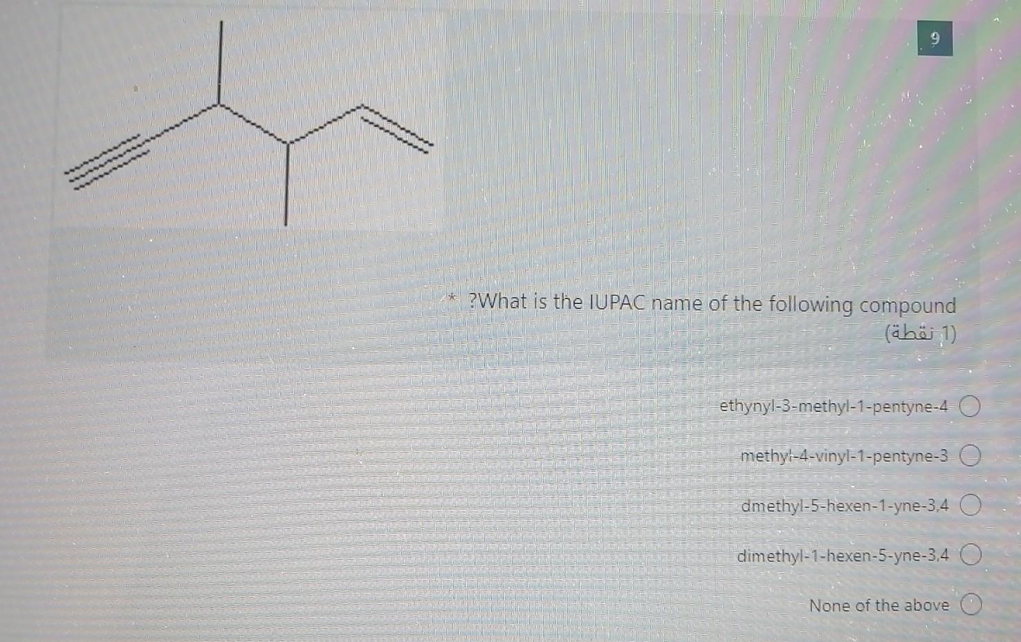 Solved . ?What is the IUPAC name of the following compound | Chegg.com