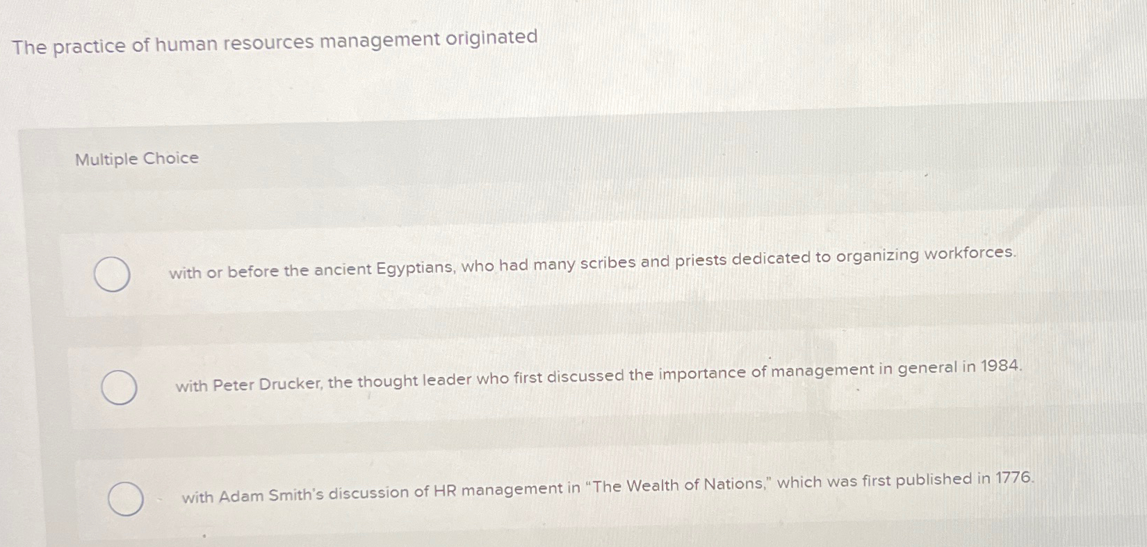 Solved The practice of human resources management | Chegg.com