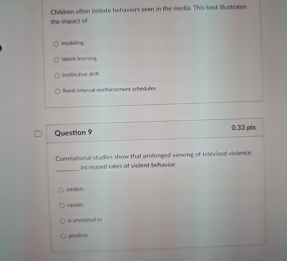 Solved Children often imitate behaviors seen in the media. | Chegg.com