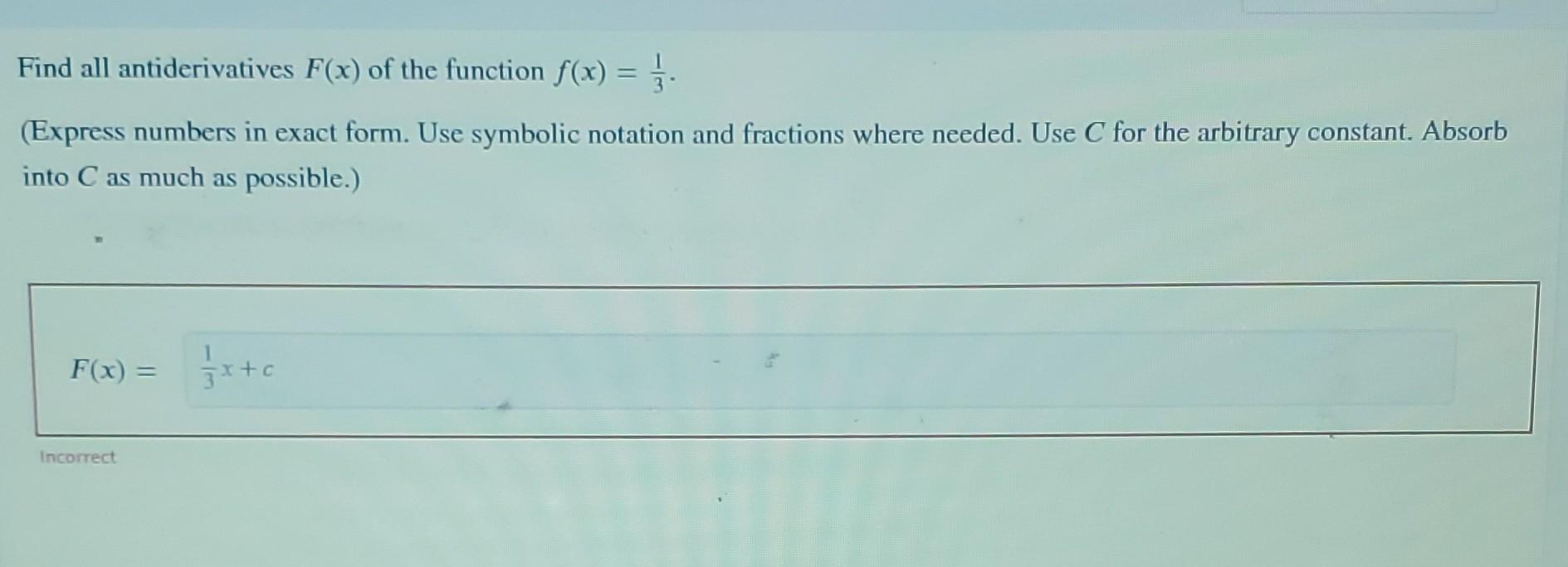 Solved Find all antiderivatives of the function f(x)=5x. | Chegg.com