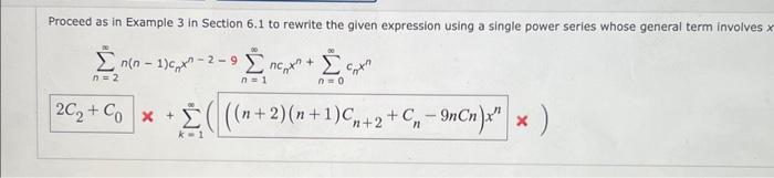 Solved Proceed as in Example 3 in Section 6.1 to rewrite the | Chegg.com