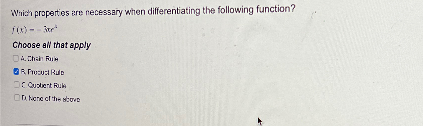 Solved Which properties are necessary when differentiating | Chegg.com