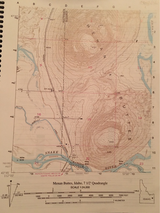Solved 20 Maps Contours on a topographie quadrangle map - | Chegg.com