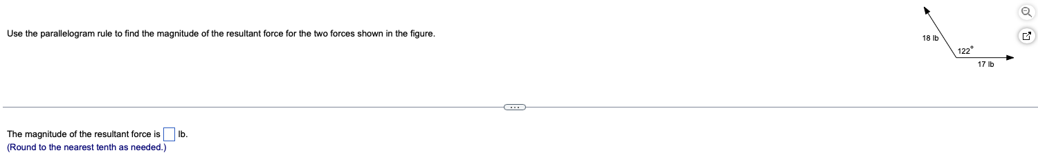 Solved Use the parallelogram rule to find the magnitude of | Chegg.com