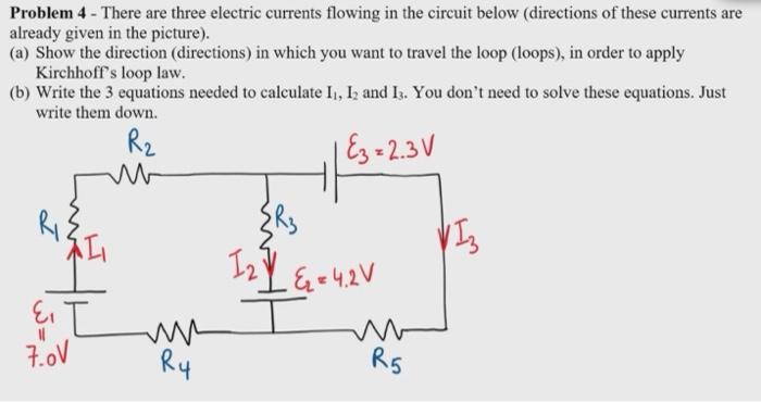 Solved Problem 4 - There are three electric currents flowing | Chegg.com