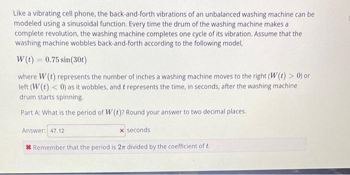 Solved Like a vibrating cell phone, the back-and-forth | Chegg.com