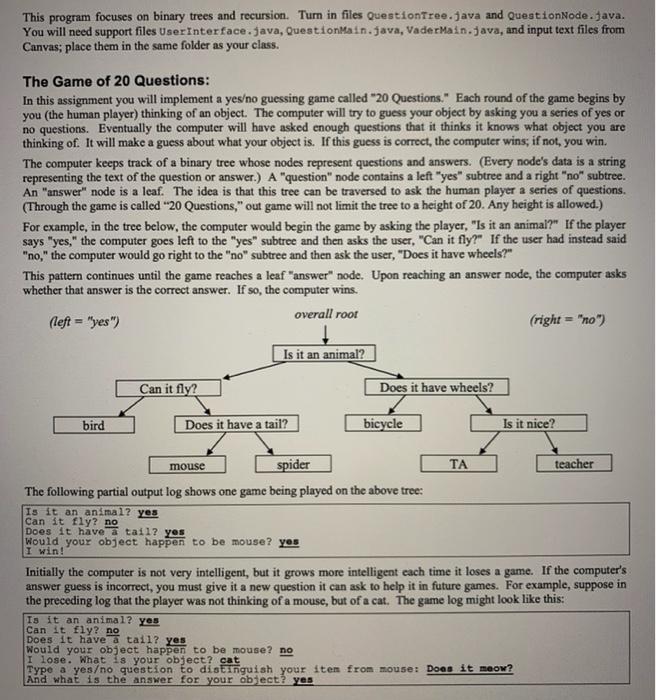 Solved This Program Focuses On Binary Trees And Recursion 8617