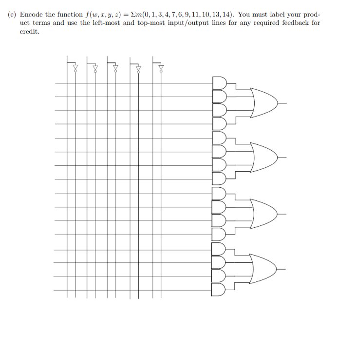 Solved (c) ﻿Encode the function | Chegg.com