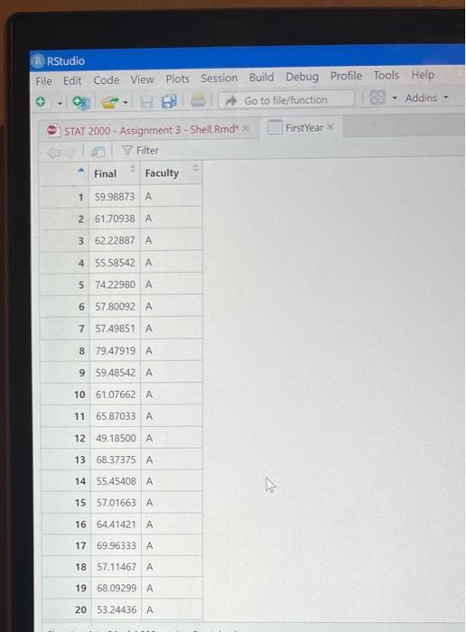 Solved please tell me how to calculate #14 in r studio, i | Chegg.com