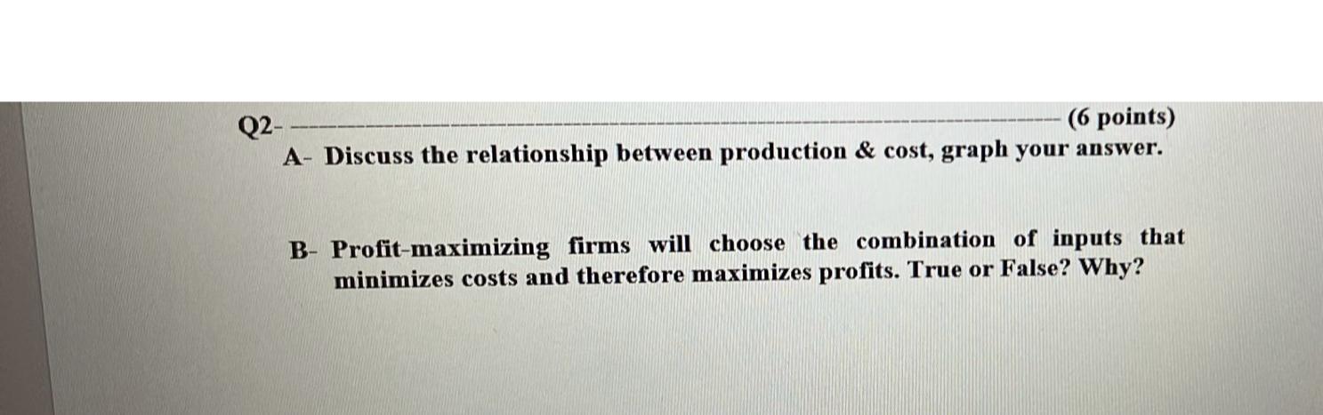 Solved Q2(6 ﻿points)A- ﻿Discuss the relationship between | Chegg.com