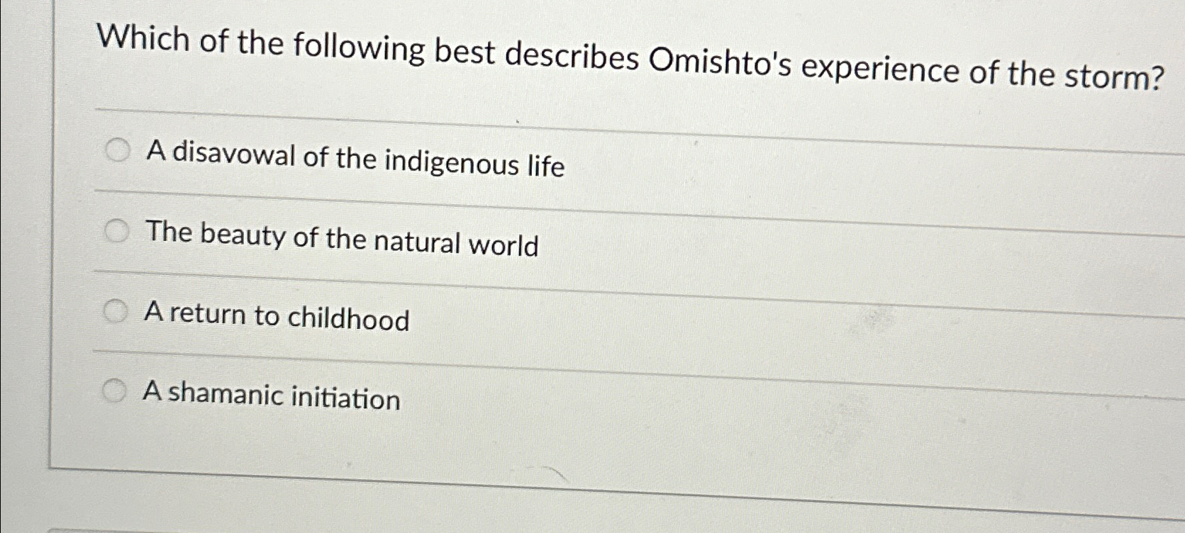 Solved Which of the following best describes Omishto's | Chegg.com