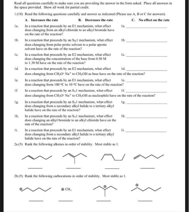 Solved c. . . Read all questions carefully to make sure you | Chegg.com