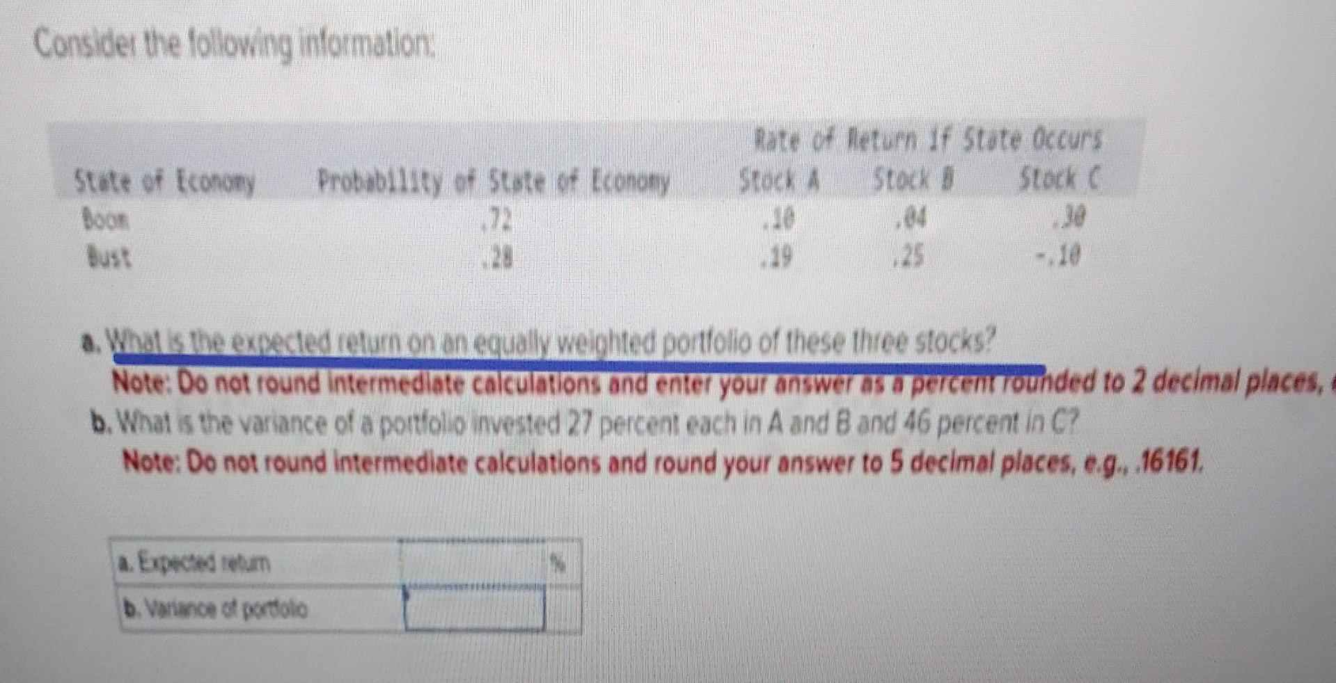 Solved Consider the following information: a. What is the | Chegg.com