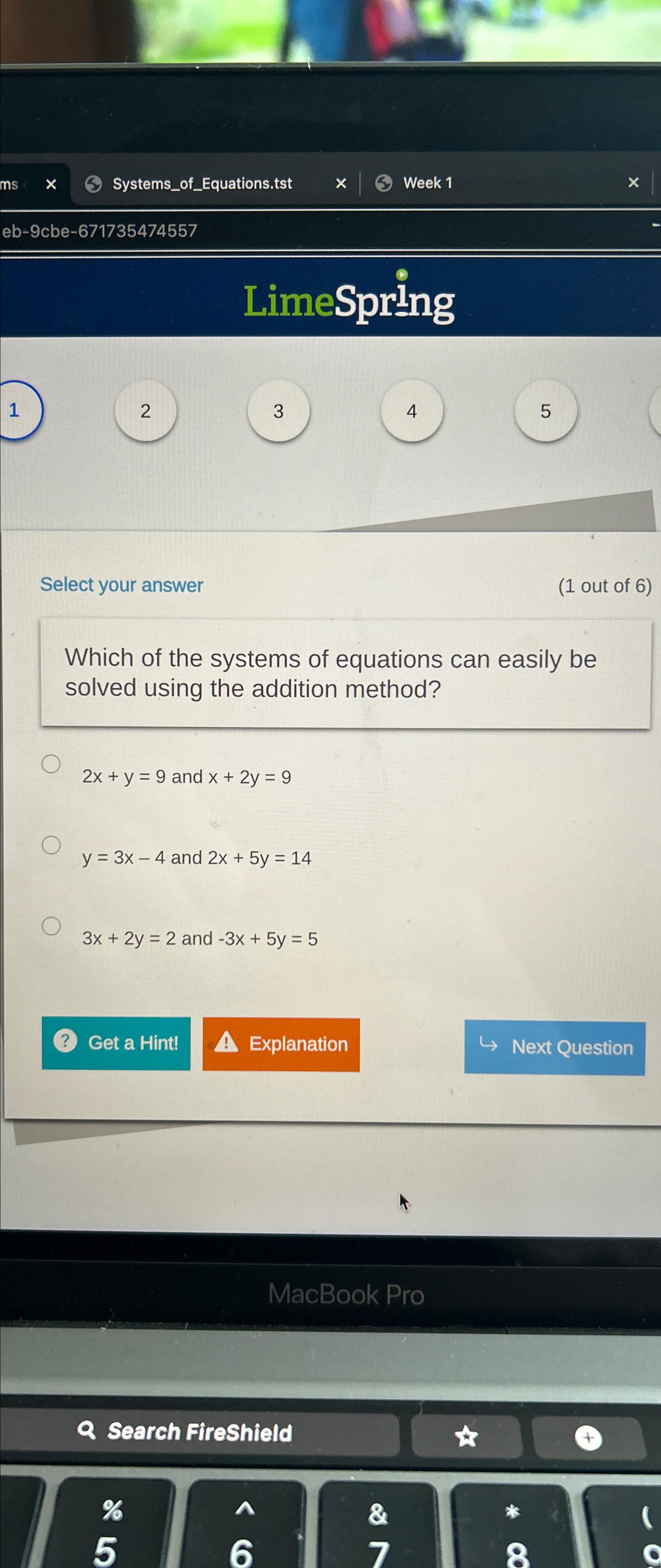 Solved Systems_of_Equations.tstWeek | Chegg.com