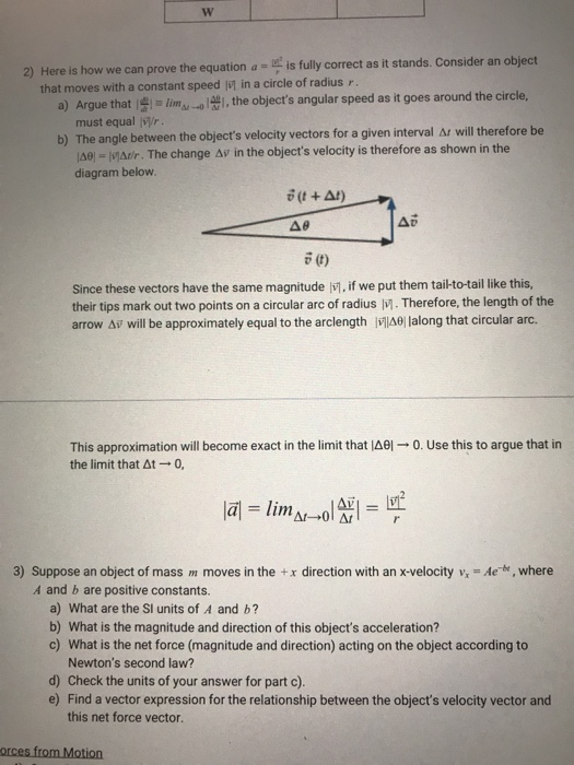 Solved 3) Suppose an object of mass m moves in the + x | Chegg.com