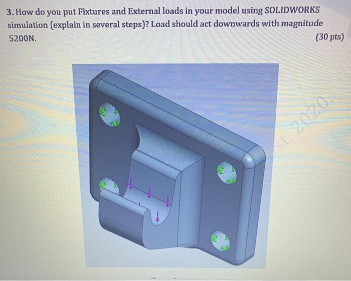Solved 3. How do you put Fixtures and External loads in your | Chegg.com