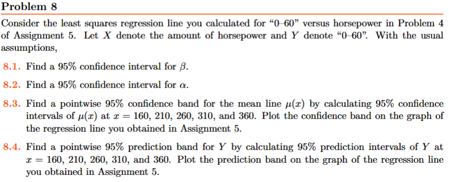 Solved Problem 8Consider the least squares regression line | Chegg.com