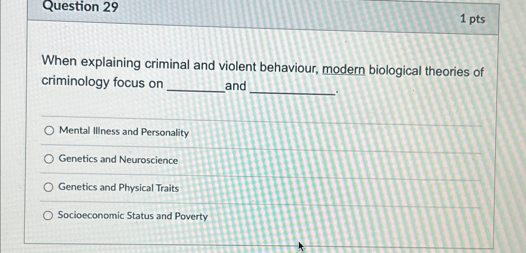 Solved Question 291 ﻿ptsWhen explaining criminal and violent | Chegg.com