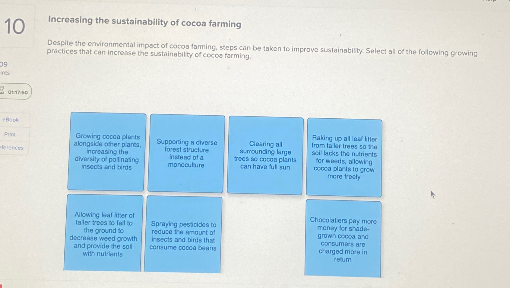 Solved 10 ﻿Increasing the sustainability of cocoa | Chegg.com