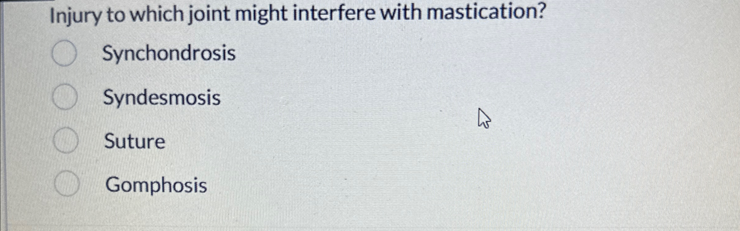 Solved Injury to which joint might interfere with | Chegg.com