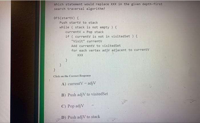 Solved In the BreadthFirstsearch() C++ function, the while | Chegg.com