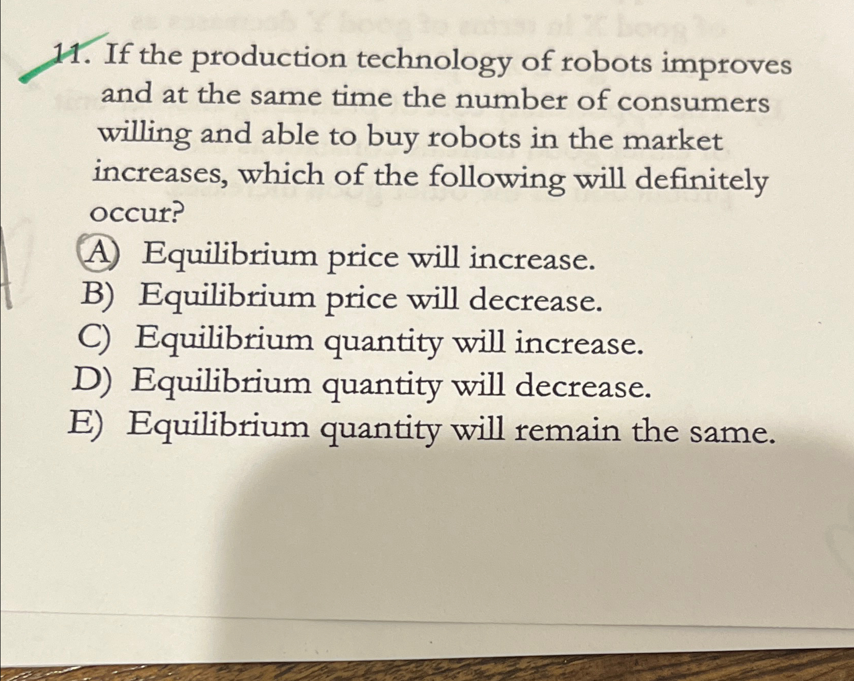 Solved If the production technology of robots improves and | Chegg.com