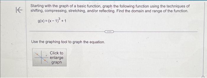 Solved Starting With The Graph Of A Basic Function Graph 9126