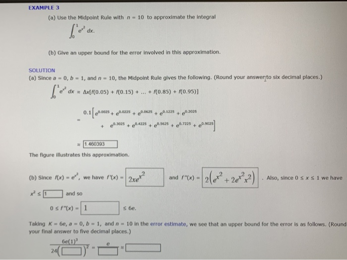 Solved EXAMPLE 3 (a) Use the Midpoint Rule with n - 10 to | Chegg.com